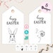 Minimalist Black and White Easter Gift Tag Printable, Spring Easter ...