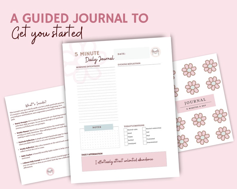 Self Reflection Journal, Printable Planner, Daily Ritual, Manifestation ...