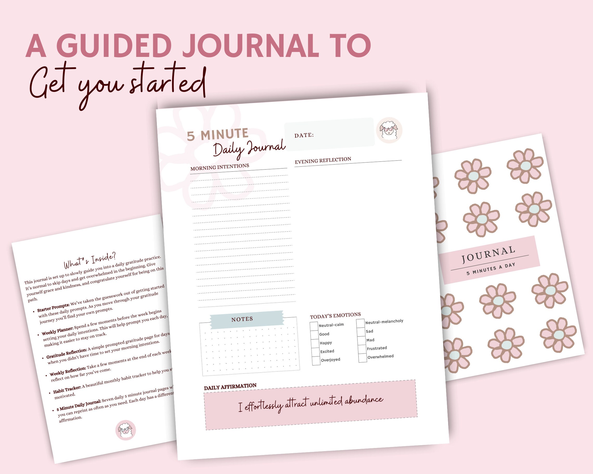 Self Reflection Journal, Printable Planner, Daily Ritual, Manifestation ...