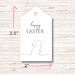 Minimalist Black and White Easter Gift Tag Printable, Spring Easter ...