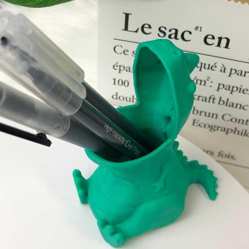 Cute Dinosaur Pencil Holder Funny Dinosaur Desk Accessories Pen ...