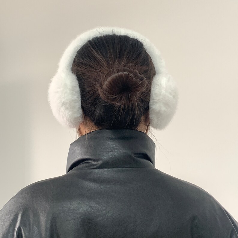 White Women Winter Ski Earmuffs Adjustable Winter Warm Earmuffs for ...