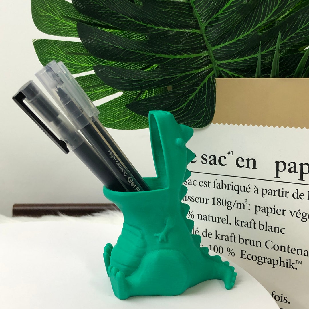 Cute Dinosaur Pencil Holder Funny Dinosaur Desk Accessories Pen ...