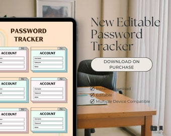 Password Tracker Digital Download - Etsy