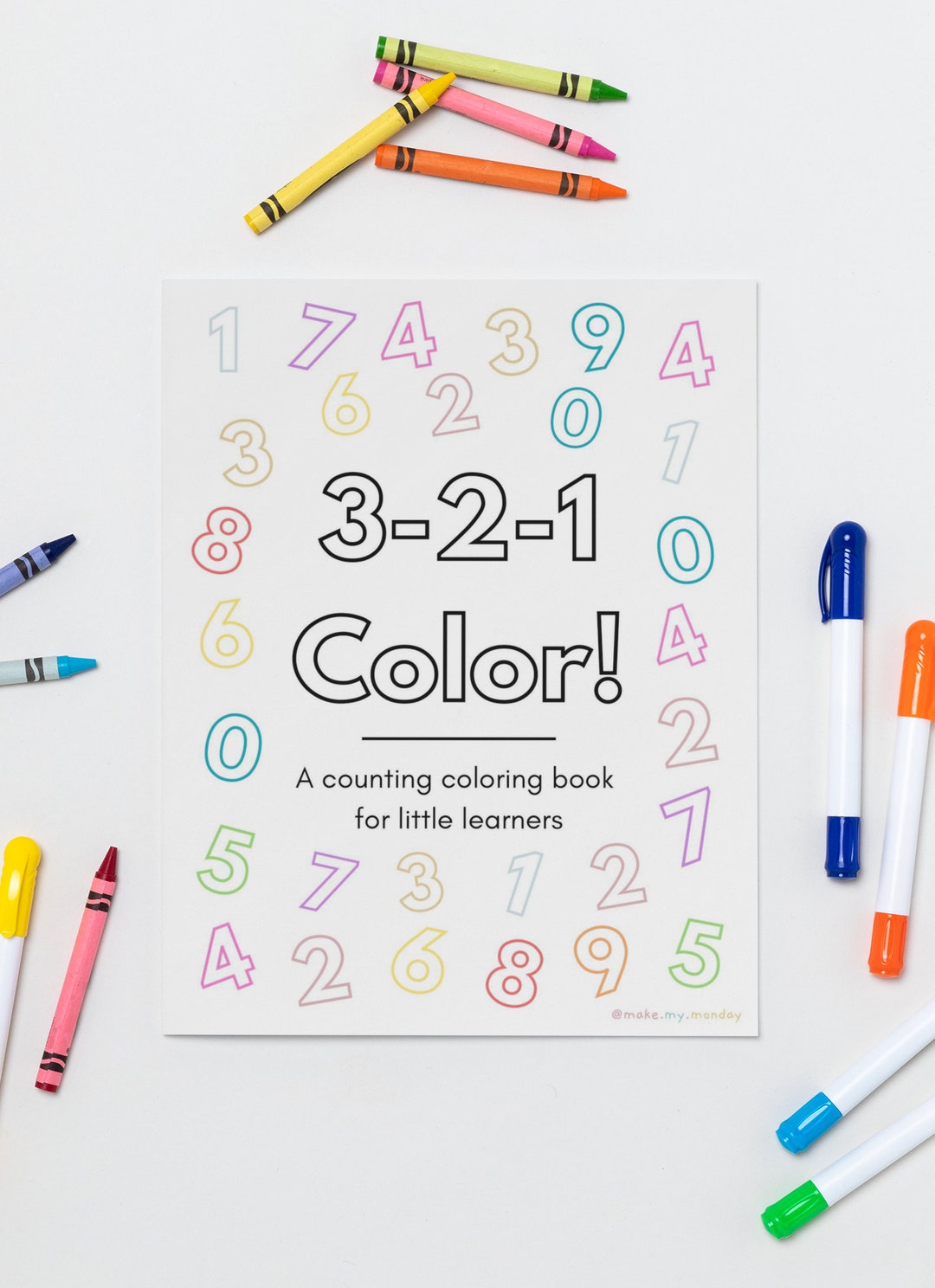 Coloring Pages for Preschoolers Color Numbers Practice, Early Math ...