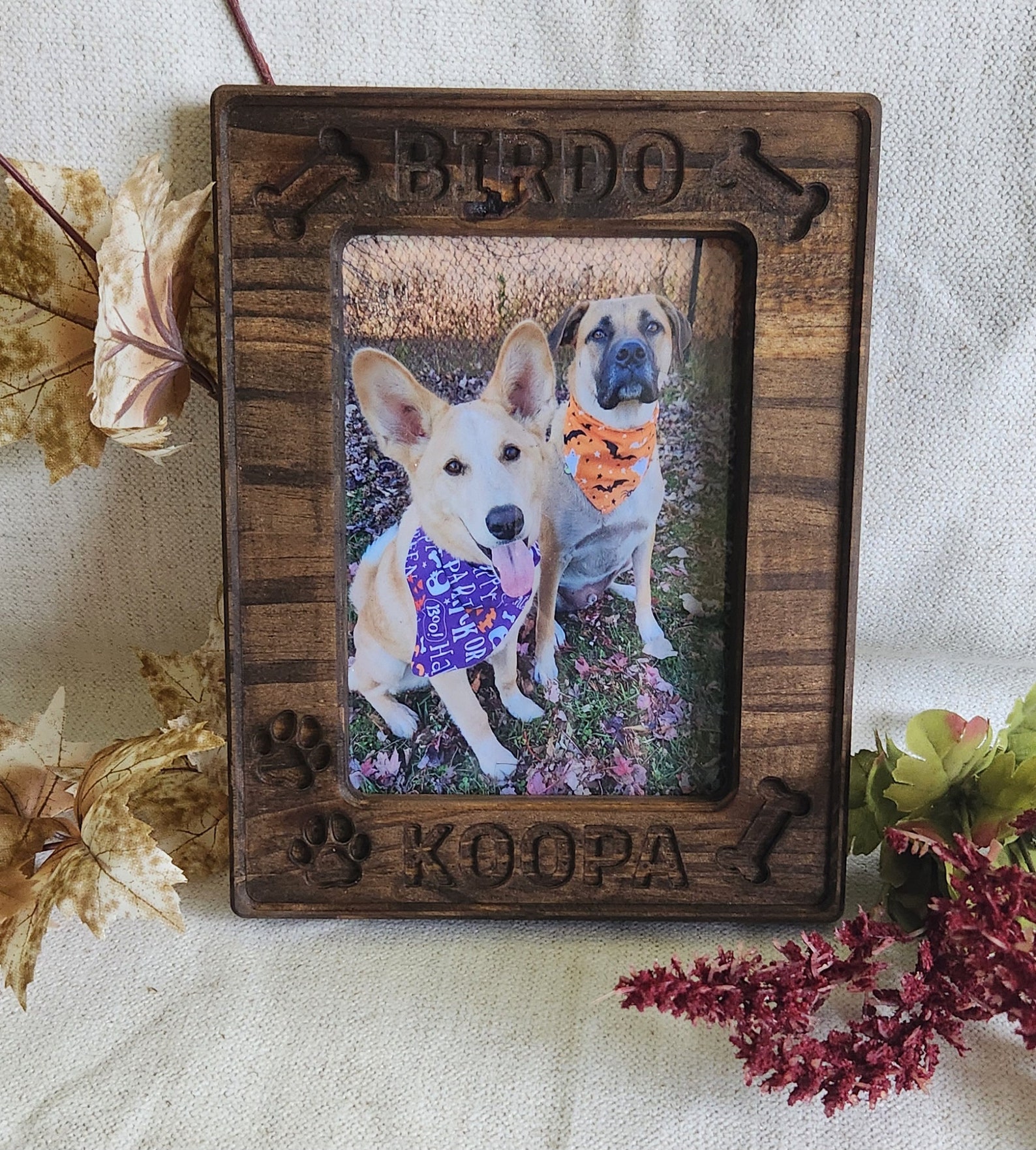 Custom Engraved Picture Frame - Fur Baby - Etsy