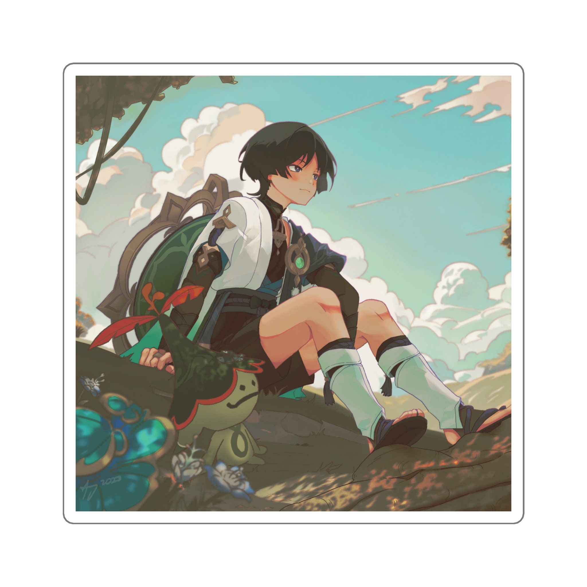 Genshin Impact Scaramouche Square Stickers - Etsy