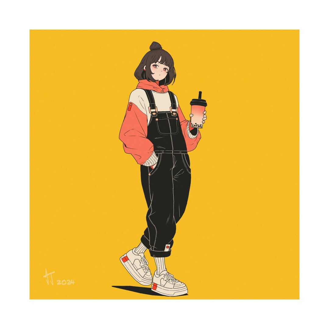 Anime Boba Girl Poster - Etsy