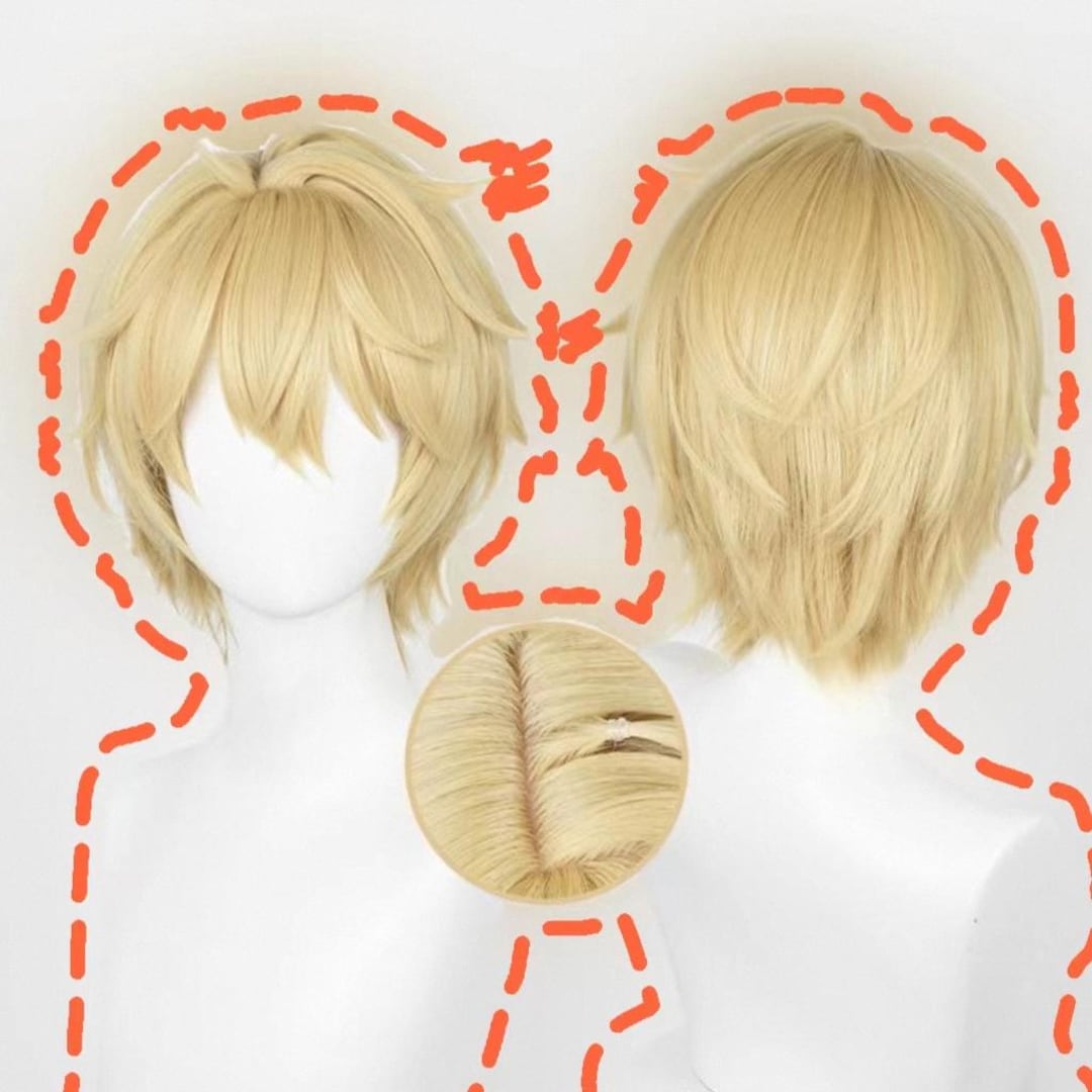 Unisex Blonde Layered Cosplay Wig, Short Shaggy Anime Style - Etsy