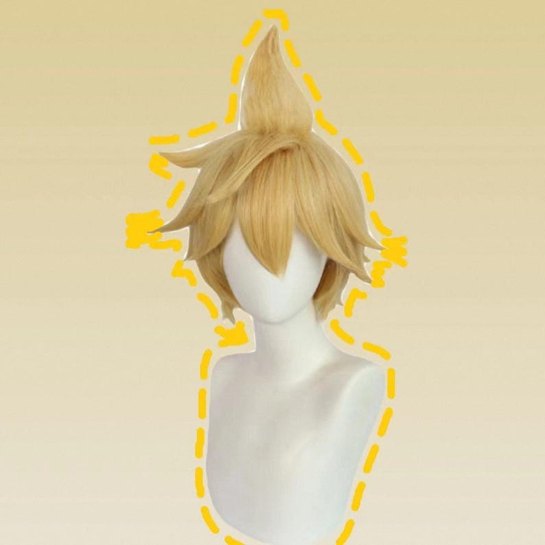 Anime Character Virtual Singer Cosplay Wig Golden Cosplay Wig Golden ...