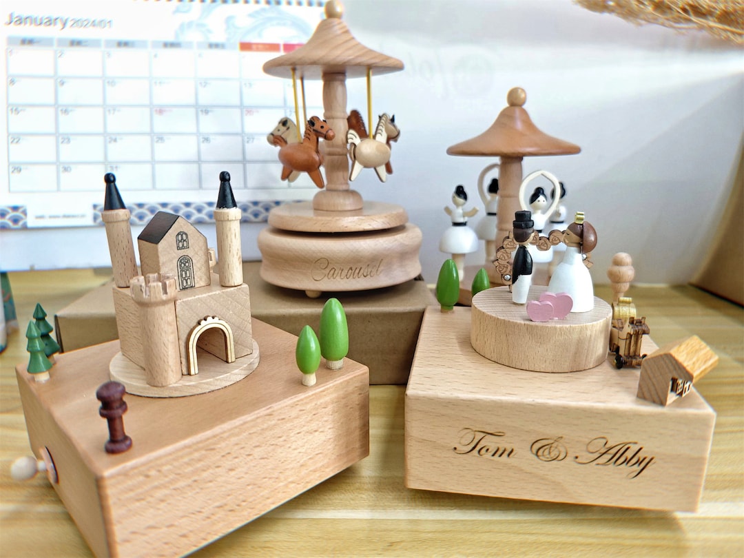 Personalized Music Box,handmade Wooden Music Box,gift for Kids,vintage ...