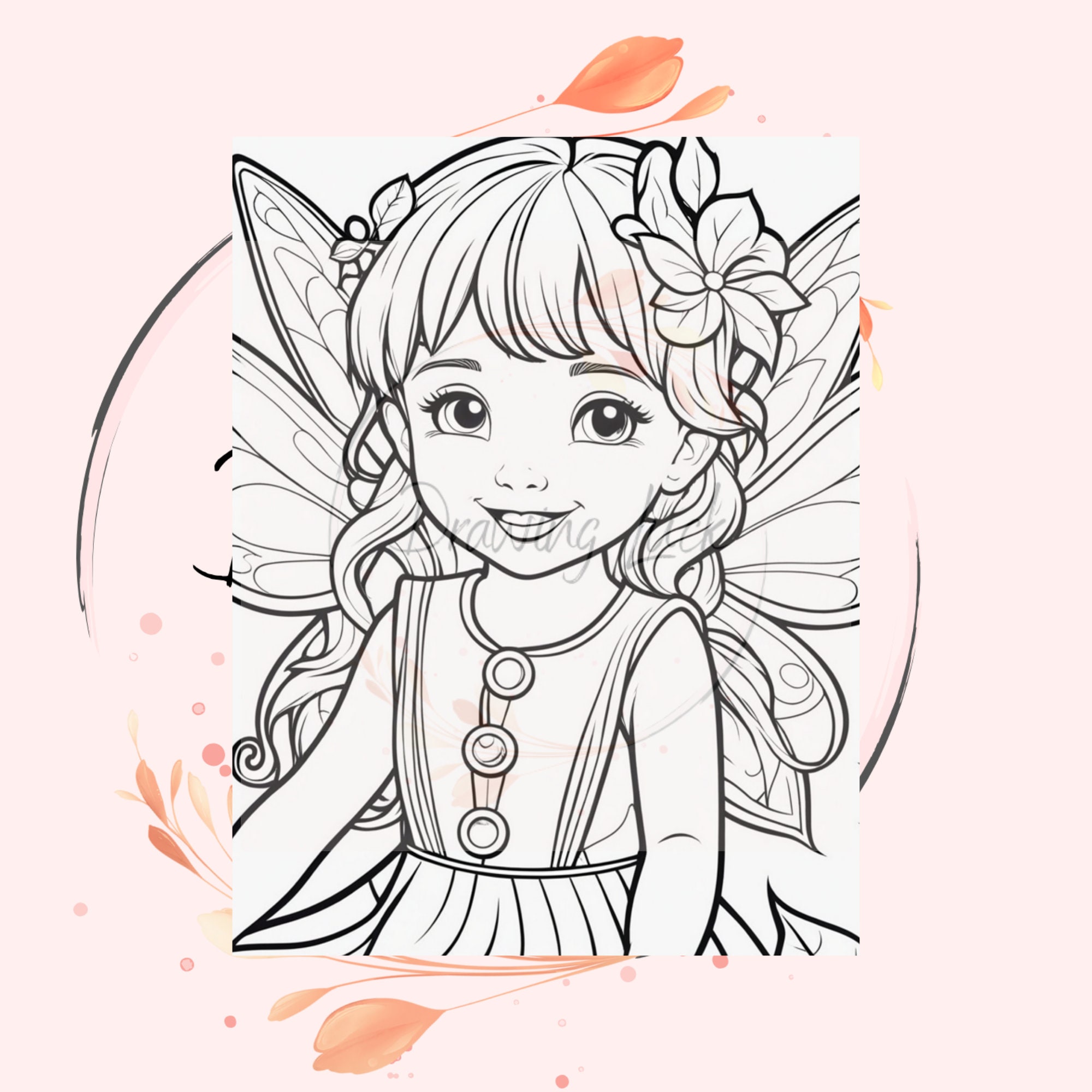 6 Fairy Kids Coloring Pages Fairy Coloring Pages Fantasy Fairy Pages ...