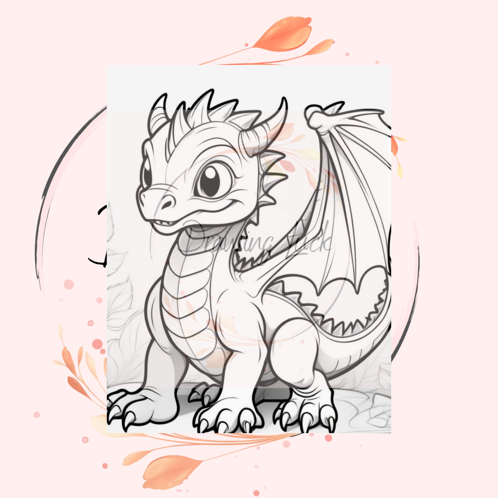 6 Baby Dragons Coloring Pages for Kids Dragon Activities Pages Dragon ...