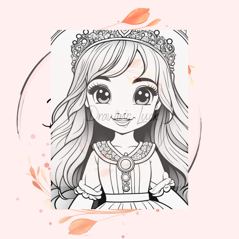 5 Princesses Coloring Pages for Kids Princesses Coloring Princess ...