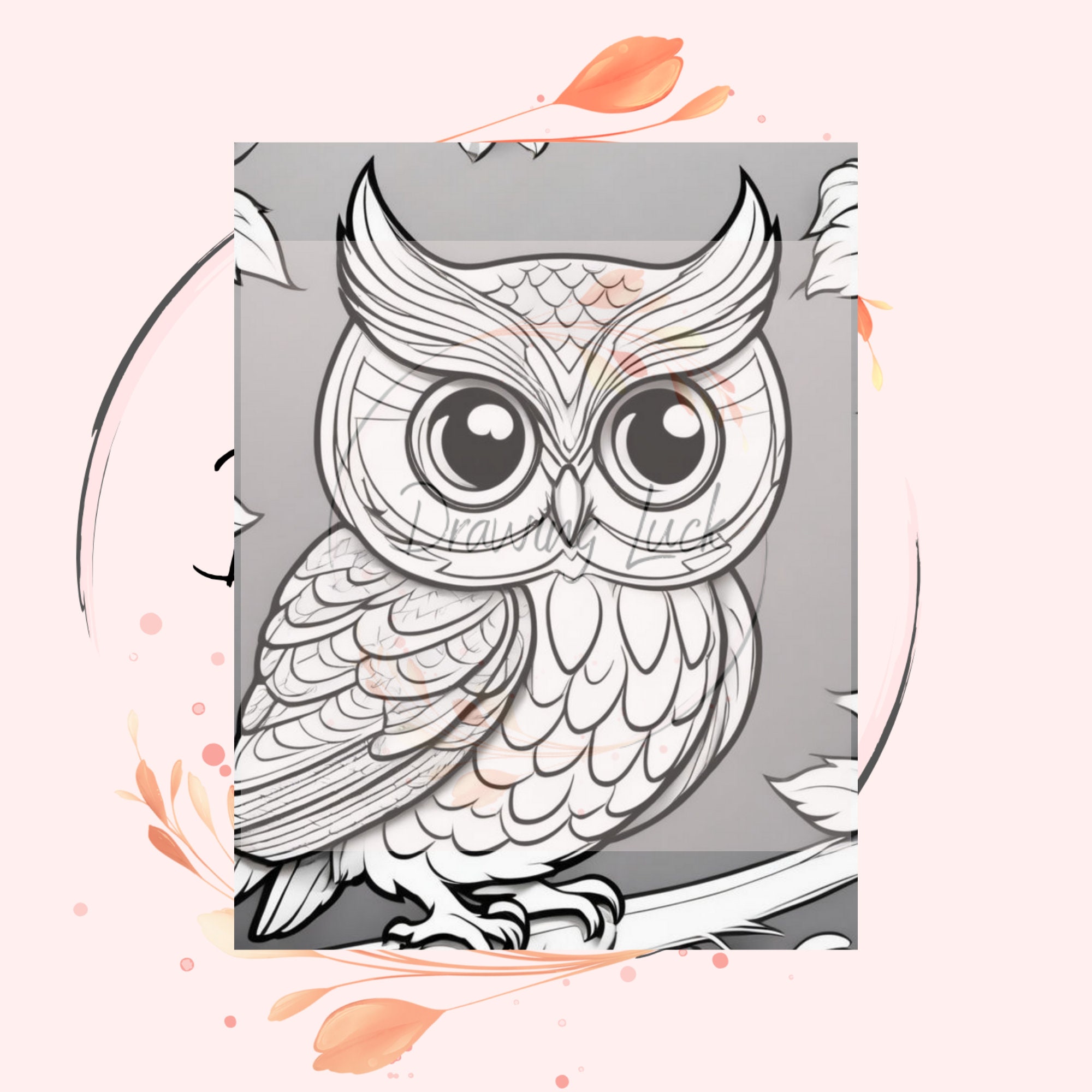 6 Owl Coloring Pages Relaxing Owl Patterns Owl-themed Stress Relief Owl ...