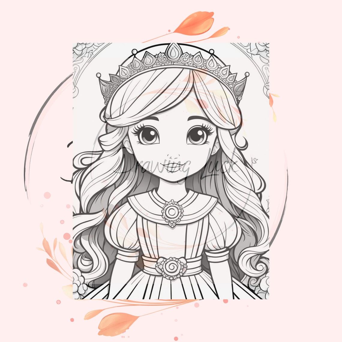 5 Princesses Coloring Pages for Kids Princesses Coloring Princess ...
