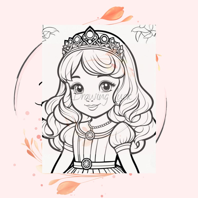 5 Princesses Coloring Pages for Kids Princesses Coloring Princess ...
