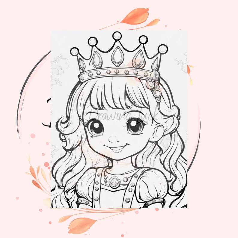 5 Princesses Coloring Pages for Kids Princesses Coloring Princess ...