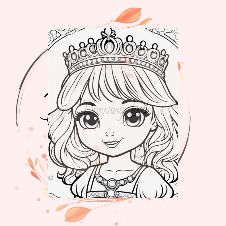 5 Princesses Coloring Pages for Kids Princesses Coloring Princess ...