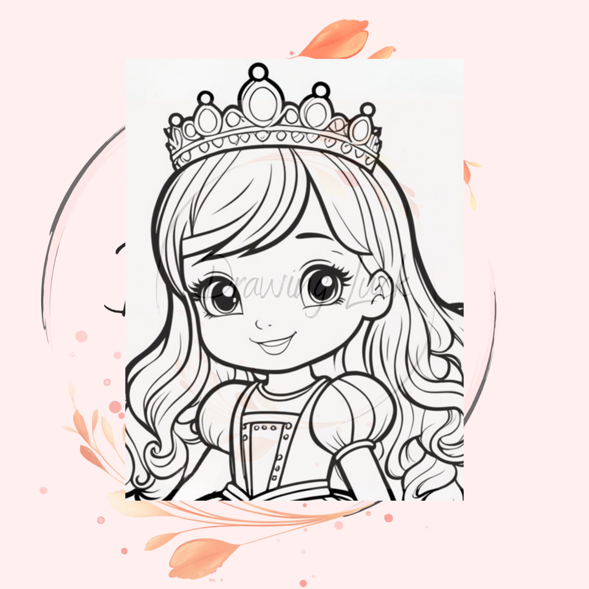 5 Princesses Coloring Pages for Kids Princesses Coloring Princess ...