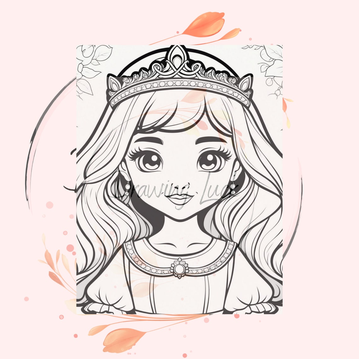 5 Princesses Coloring Pages for Kids Princesses Coloring Princess ...