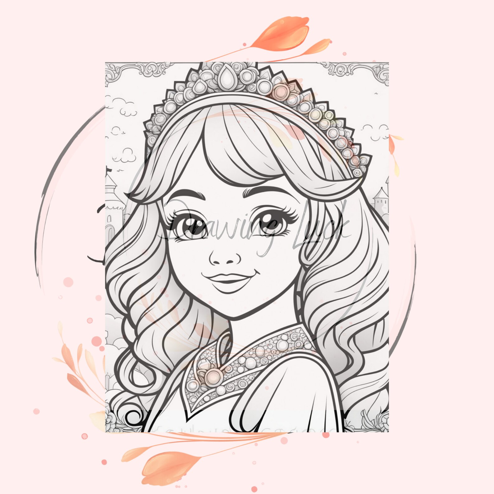 5 Princesses Coloring Pages for Kids Princesses Coloring Princess ...