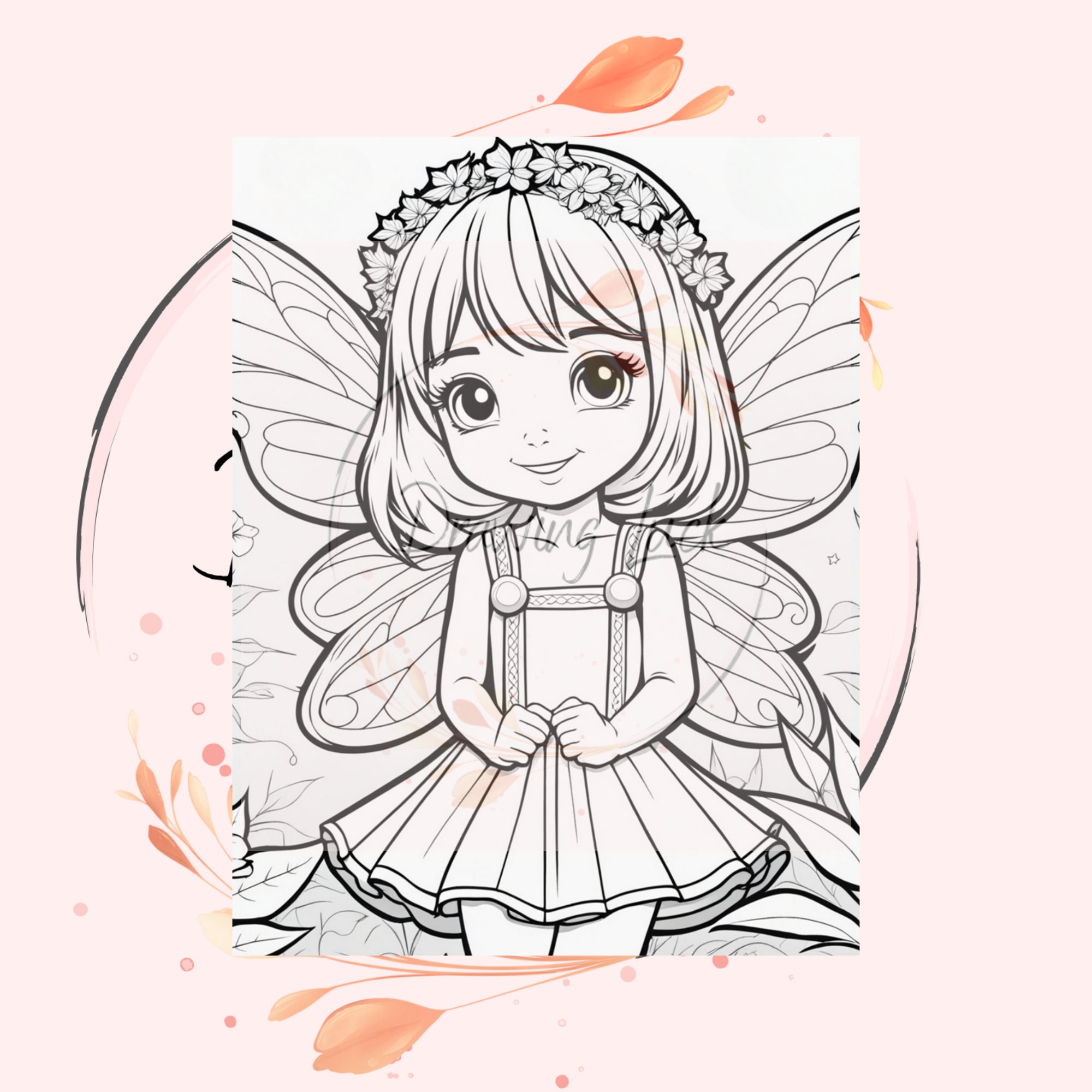 6 Fairy Kids Coloring Pages Fairy Coloring Pages Fantasy Fairy Pages ...