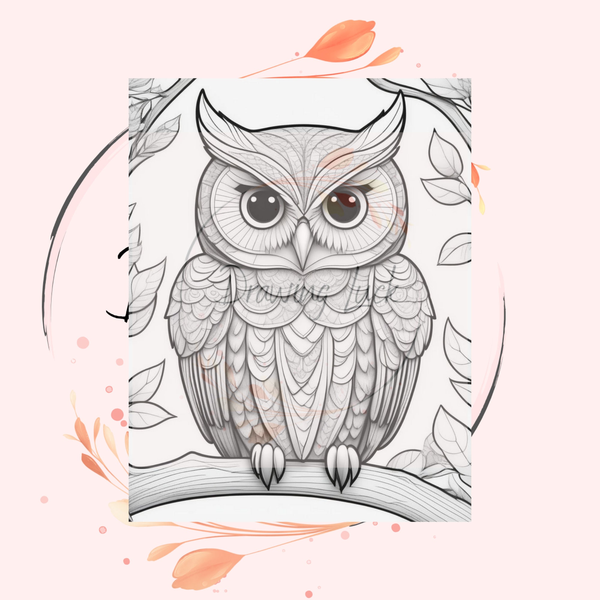 6 Owl Coloring Pages Relaxing Owl Patterns Owl-themed Stress Relief Owl ...