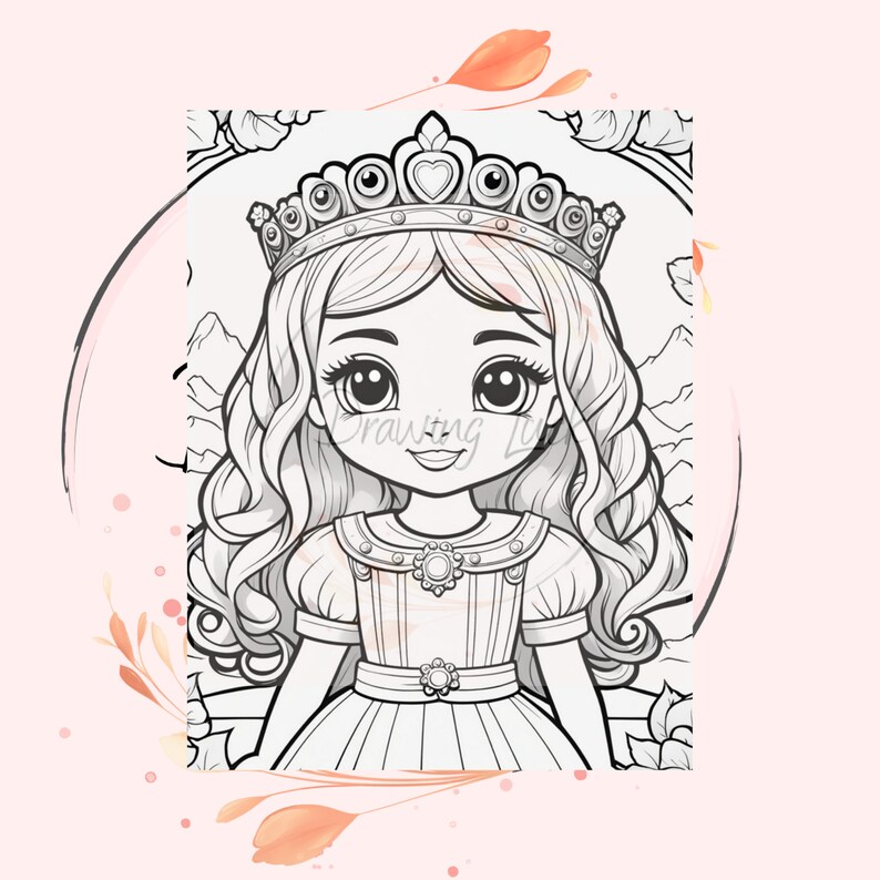 5 Princesses Coloring Pages for Kids Princesses Coloring Princess ...