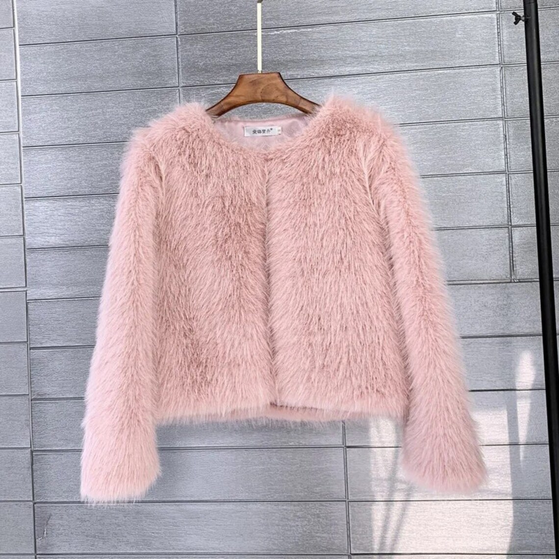 Women's Fluffy Faux Fur Coat Long Sleeve Cropped Jacket Oversize Clothing - Etsy