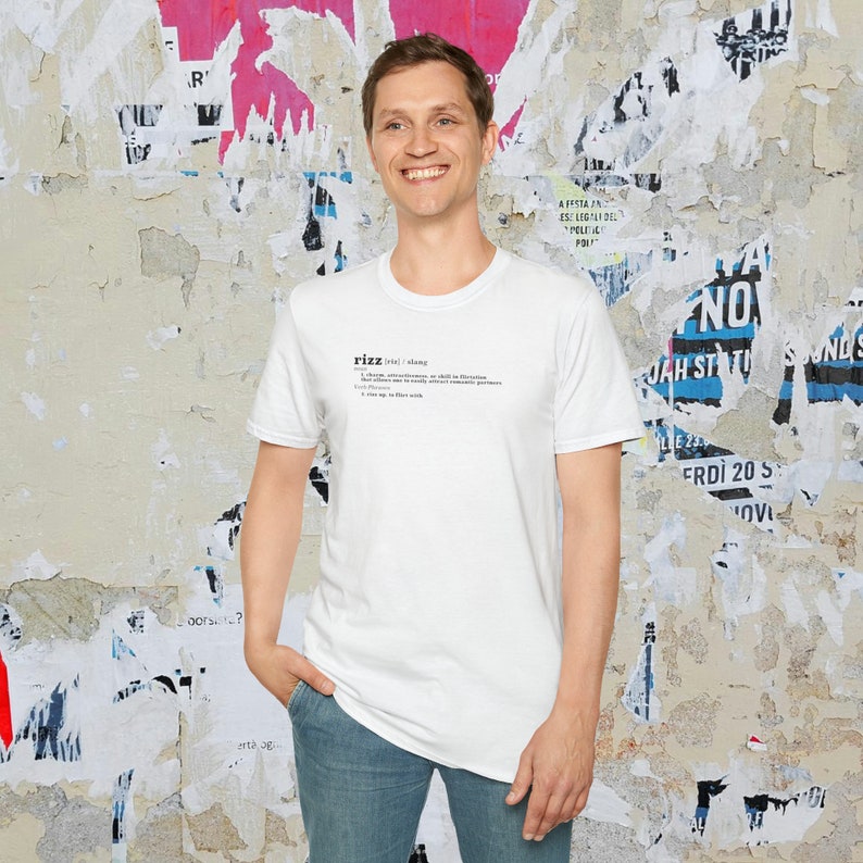 Rizz Meme T-shirt Rizz Definition T-shirt Print Rizz Trend 90's Smiley ...