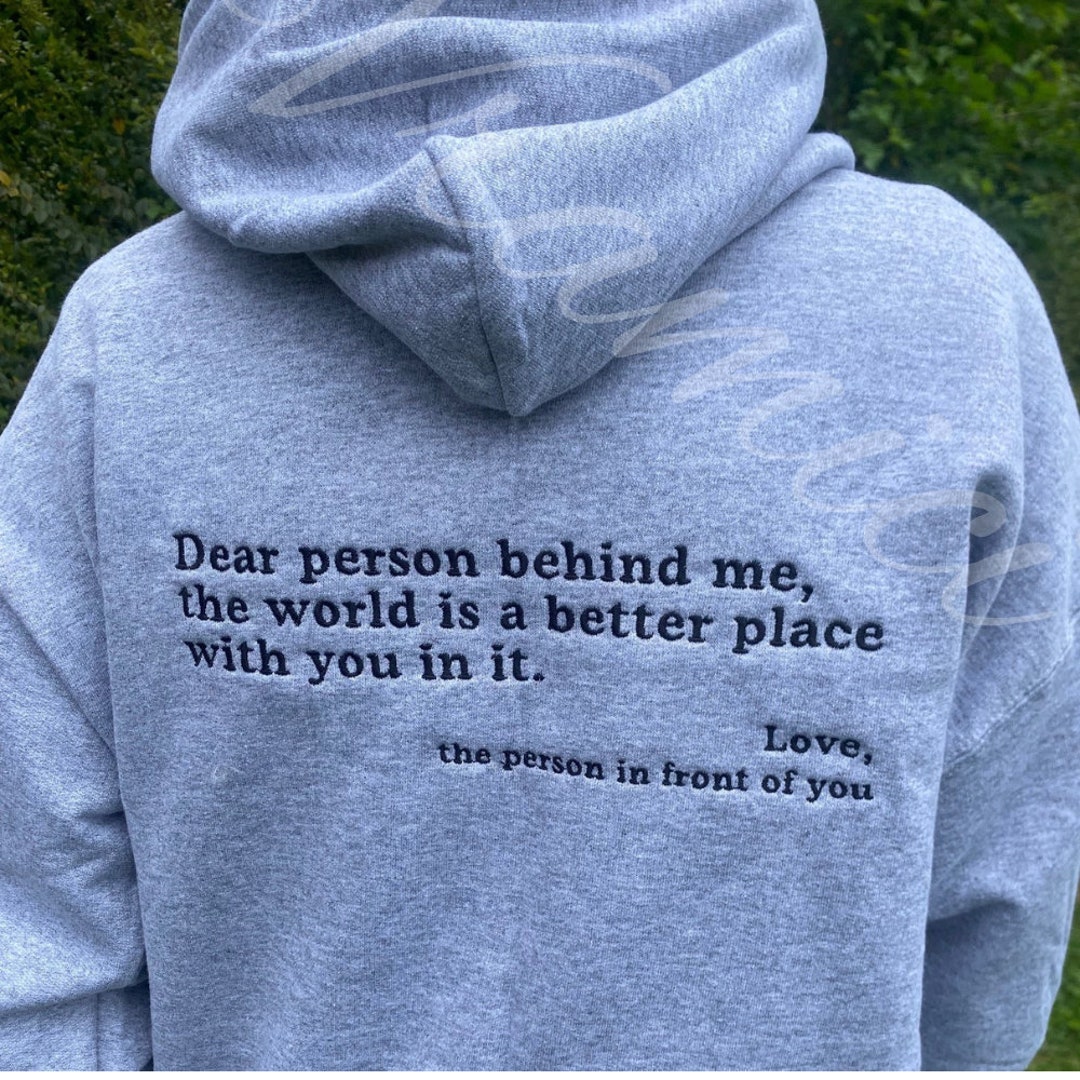Dear Person Behind Me Hoodie, Aesthetic Oversized Sweatshirt, Person ...