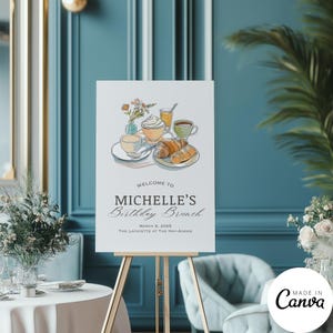 Breakfast at Tiffany's Welcome Sign Template, Birthday Lunch Reception ...
