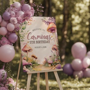 Enchanted Forest Welcome Sign Template, Editable Magical Garden ...