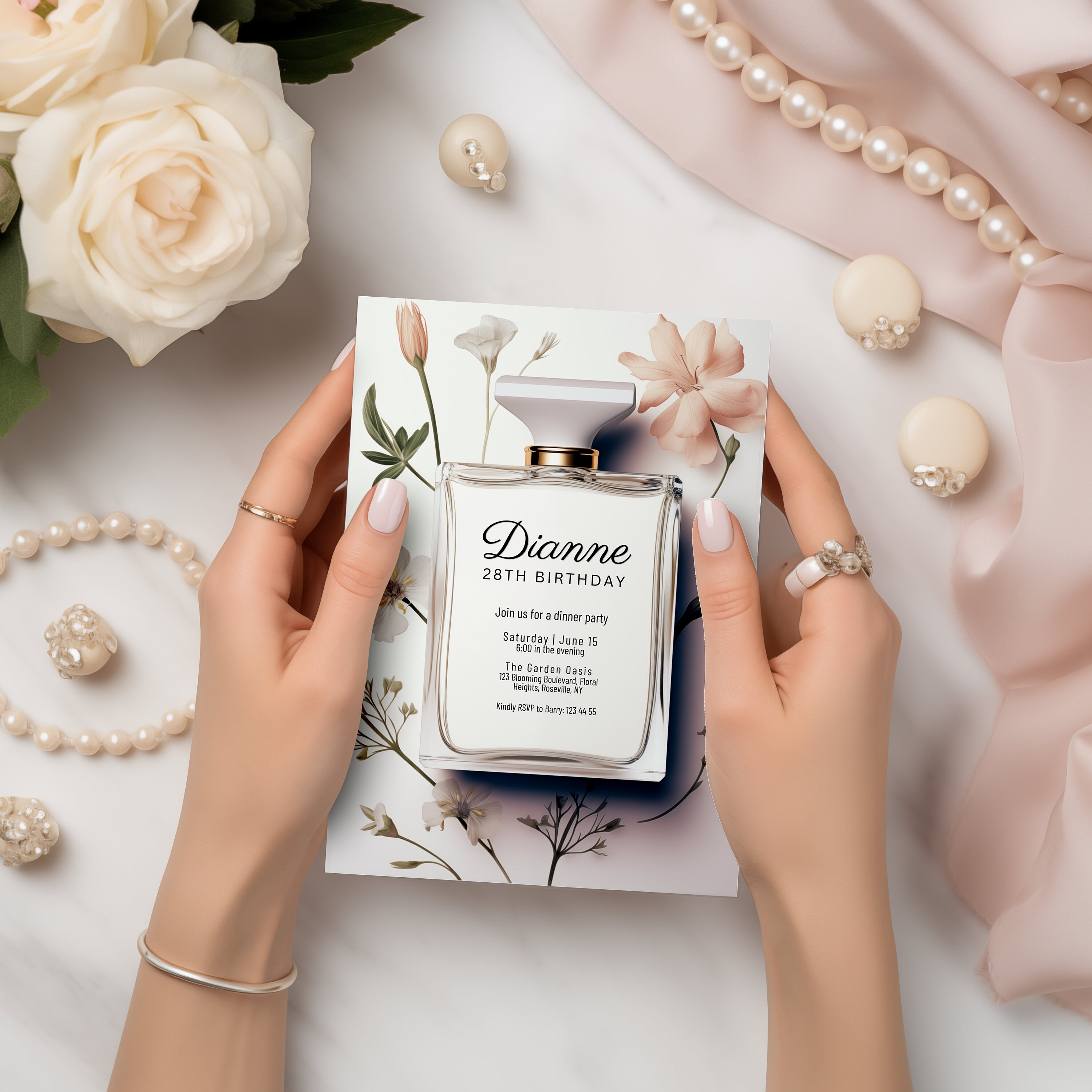 Designer Invitation Template Design, Luxury High End Perfume Exchange ...