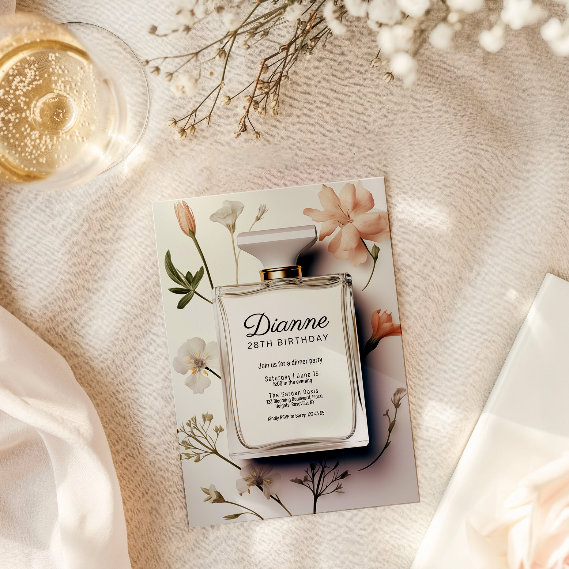 Designer Invitation Template Design, Luxury High End Perfume Exchange ...