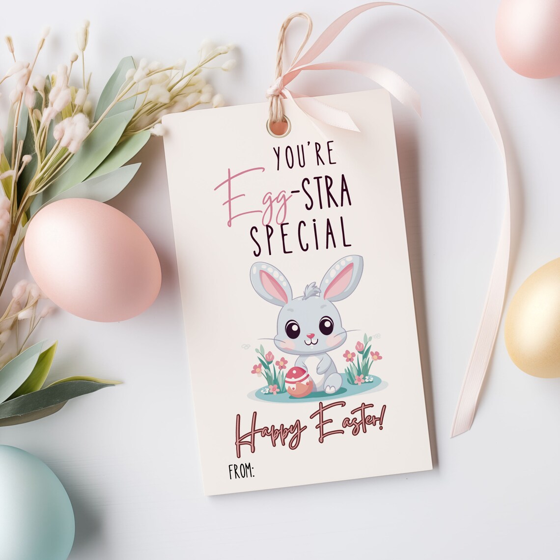 EDITABLE Easter Bunny Treats Tag, Easter Egg Hunt Treats for Kids, DIY ...