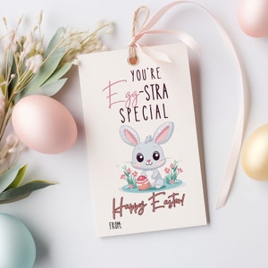 EDITABLE Easter Bunny Treats Tag, Easter Egg Hunt Treats for Kids, DIY ...