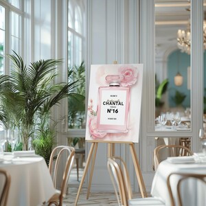 Designer Welcome Sign Template, Luxury Brand Perfume No 5 Birthday ...
