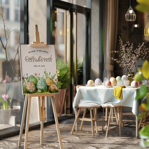 Easter Brunch Welcome Sign Template, Lent Celebration Reception Poster ...
