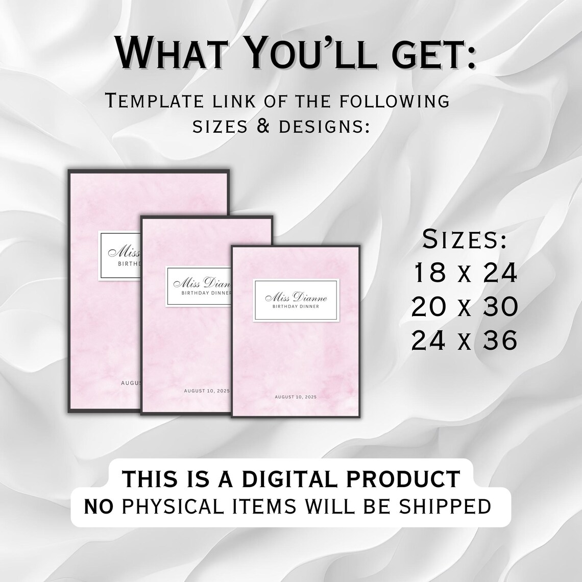 Designer Birthday Welcome Sign Template, High End Perfume Welcome ...