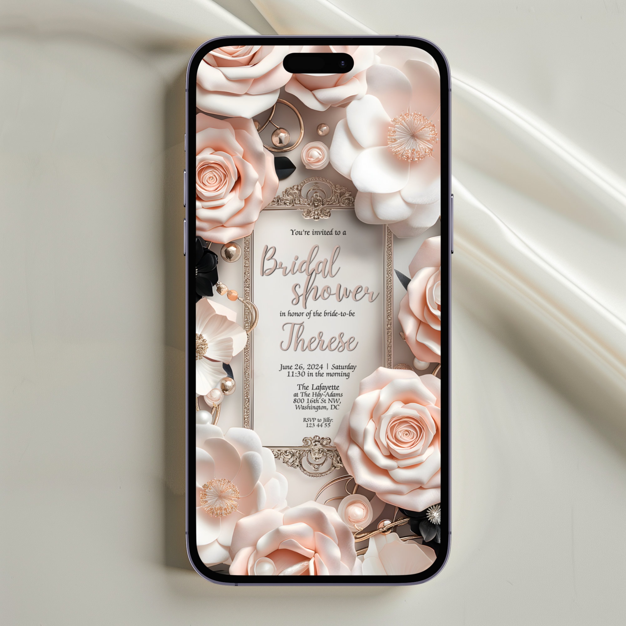 Digital Bridal Shower Invitation Template, Bachelorette Bash Electronic ...