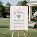 Tennis Themed Welcome Sign Template, Hand Drawn Country Club Birthday ...