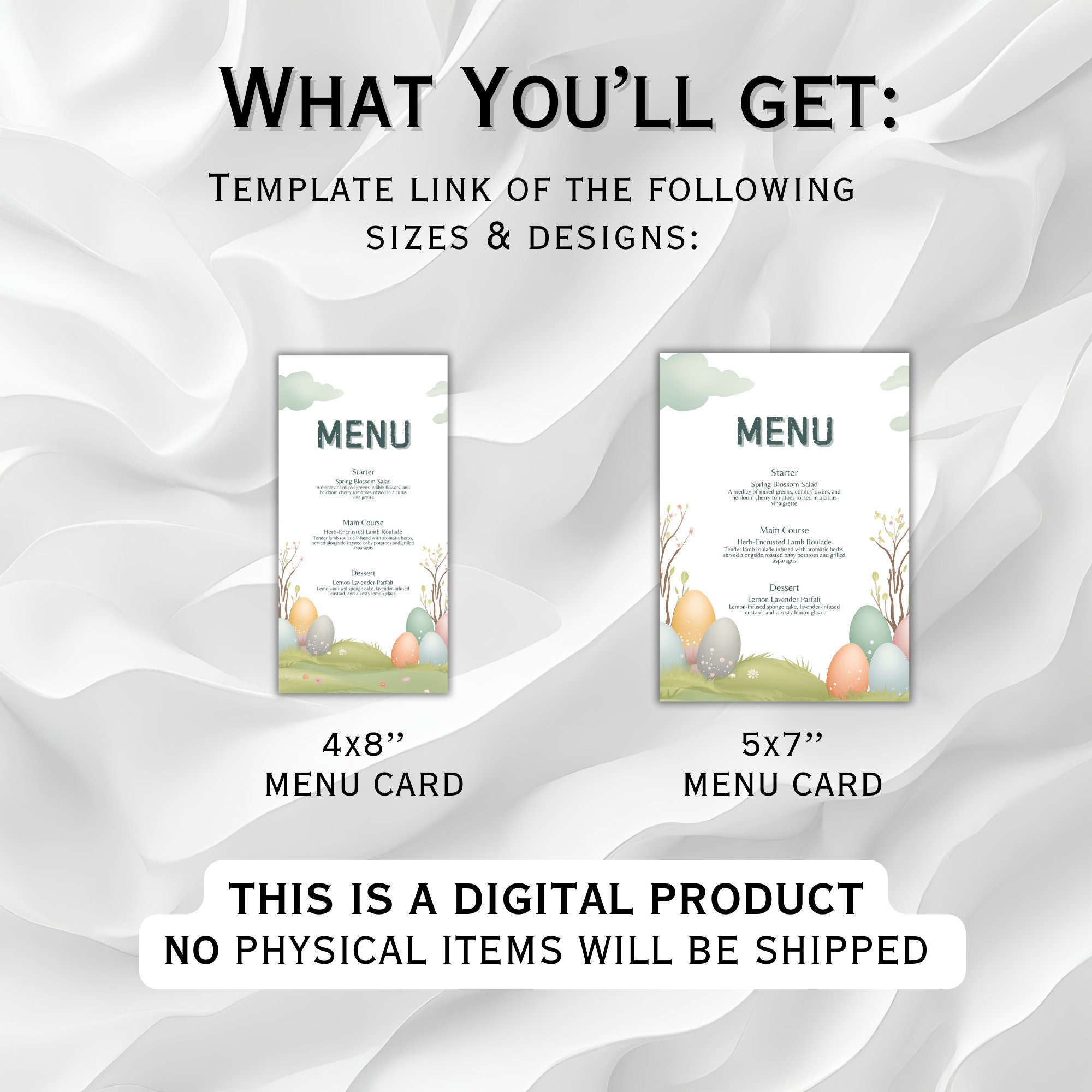 Easter Brunch Menu Card Template, Easter Egg Hunt Menu Letter, Lent Food Label Decor, Birthday ...