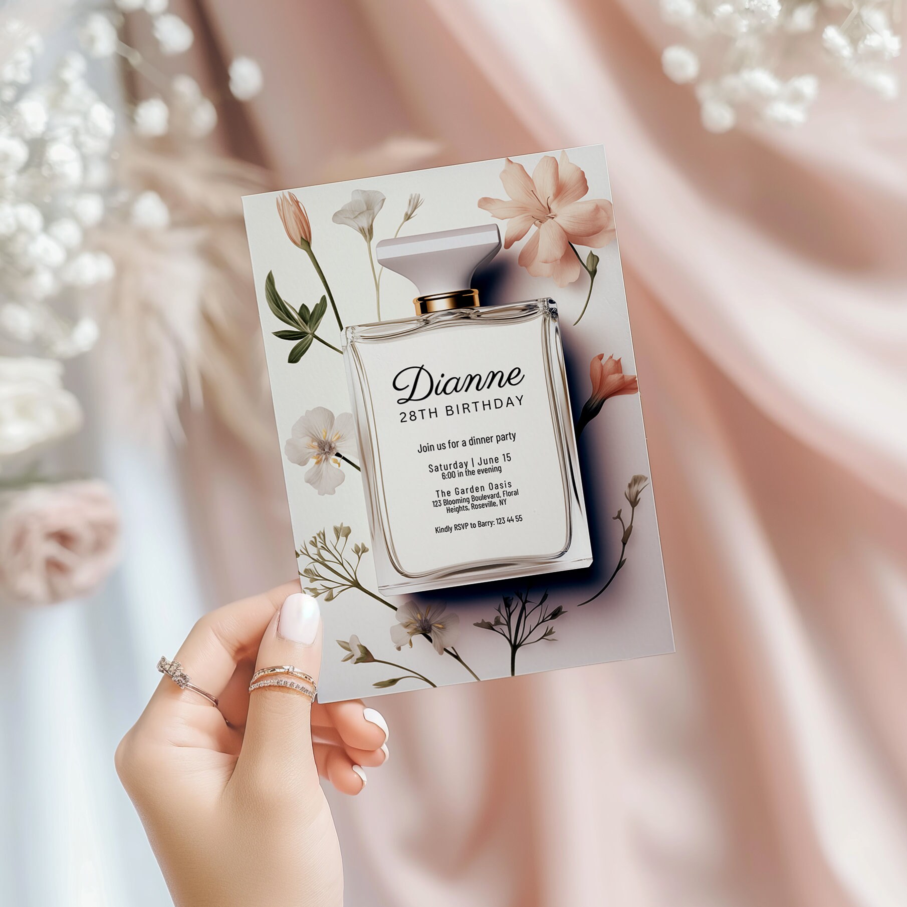 Designer Invitation Template Design, Luxury High End Perfume Exchange ...