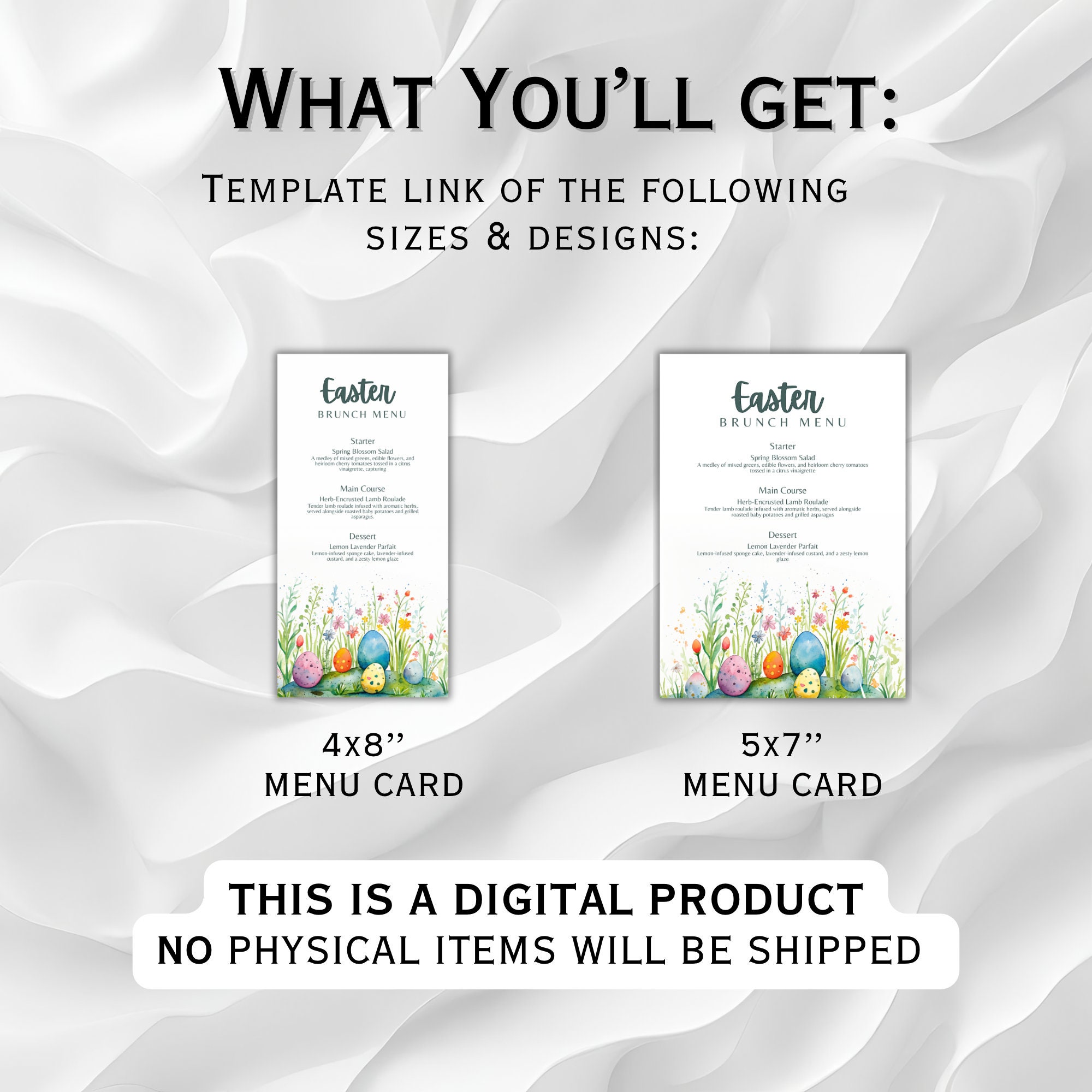 Easter Brunch Menu Card Template, Easter Egg Hunt Menu Letter, Lent ...