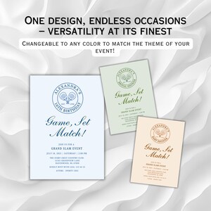 Padel Ball Themed Birthday Invitation Template, Country Club Wedding ...