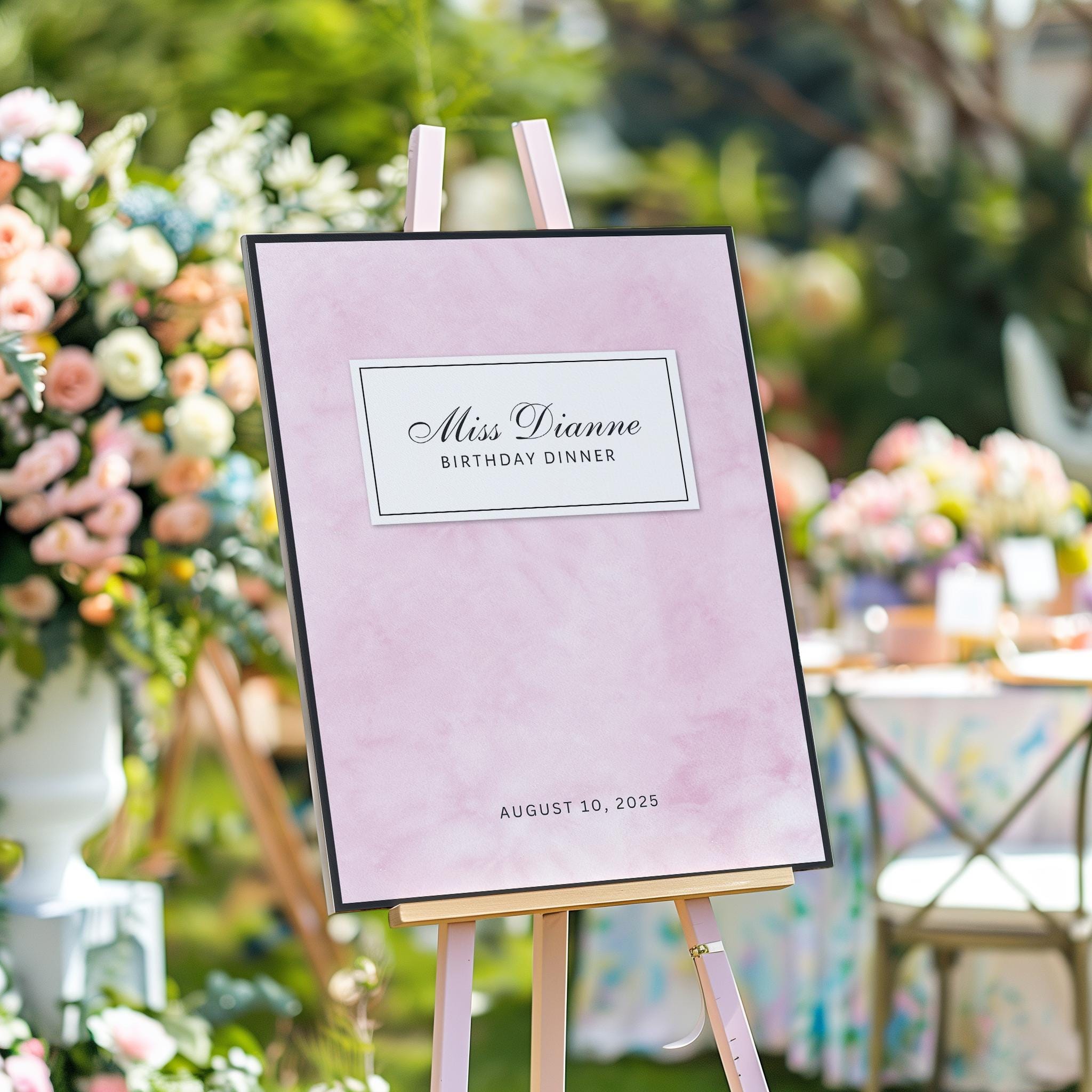 Designer Birthday Welcome Sign Template, High End Perfume Welcome ...