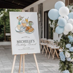 Breakfast at Tiffany's Welcome Sign Template, Birthday Lunch Reception ...