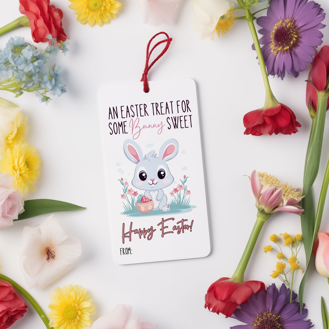 EDITABLE Easter Bunny Treats Tag, Easter Egg Hunt Treats for Kids, DIY ...